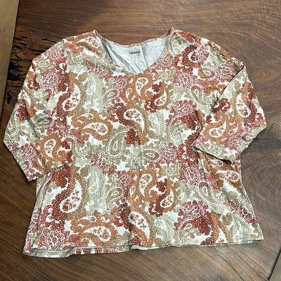 Basic Editions | Tops | Womens Vneck Shirt Size Xl Basic Edition Excellent Condition | Poshmark